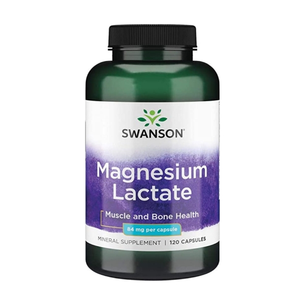 Magnesium Lactate lactato de magnesio 120 caps swanson USA - BS Nutrition