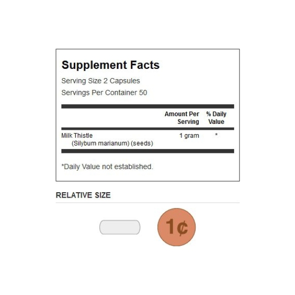 Silimarina Protector Hepatico Regenerador 100 Cap 500mg milk thistle ...