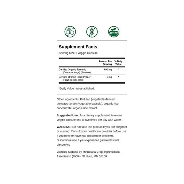 Curcumin turmeric black pepper curcumina curcuminoides 600 mg 60 caps ...