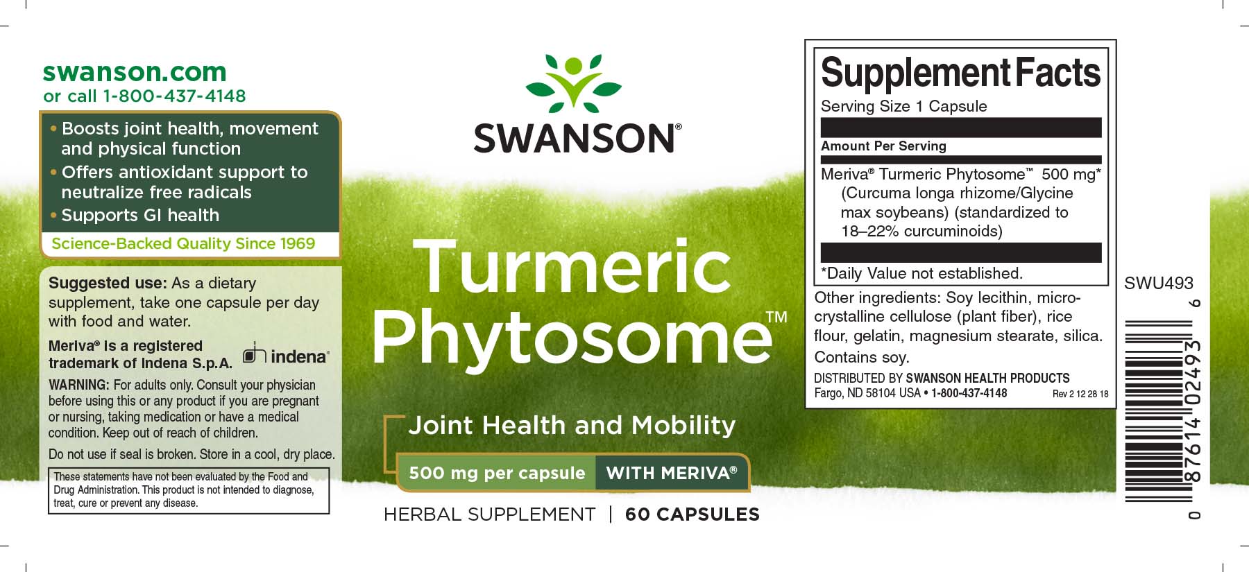 Turmeric Curcuma Fitosomal Swanson Phytosome - BS Nutrition